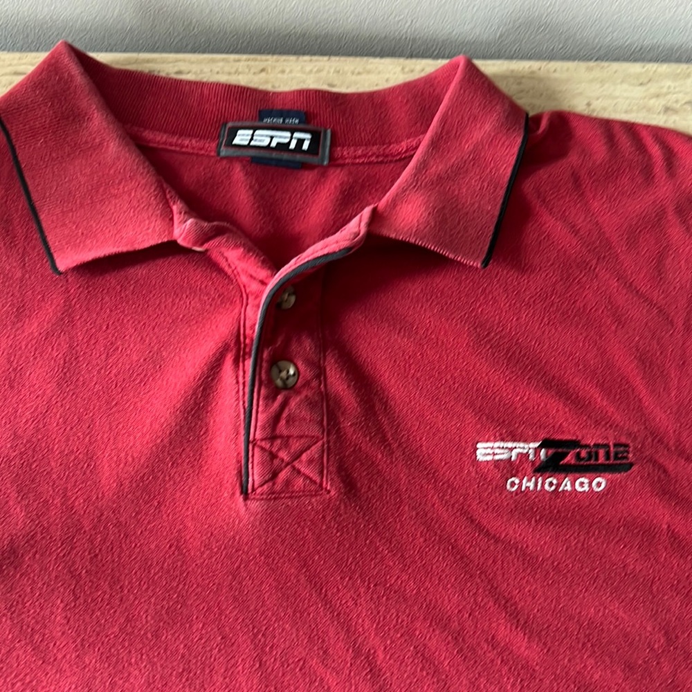 Vintage Red Espn Zone Chicago Mens Xxl Collectible Po… - Gem